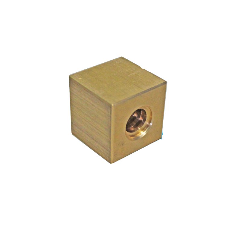 Trapezoidal nut 12x3 right hand thread, square, red bronze (RG7), 22,78