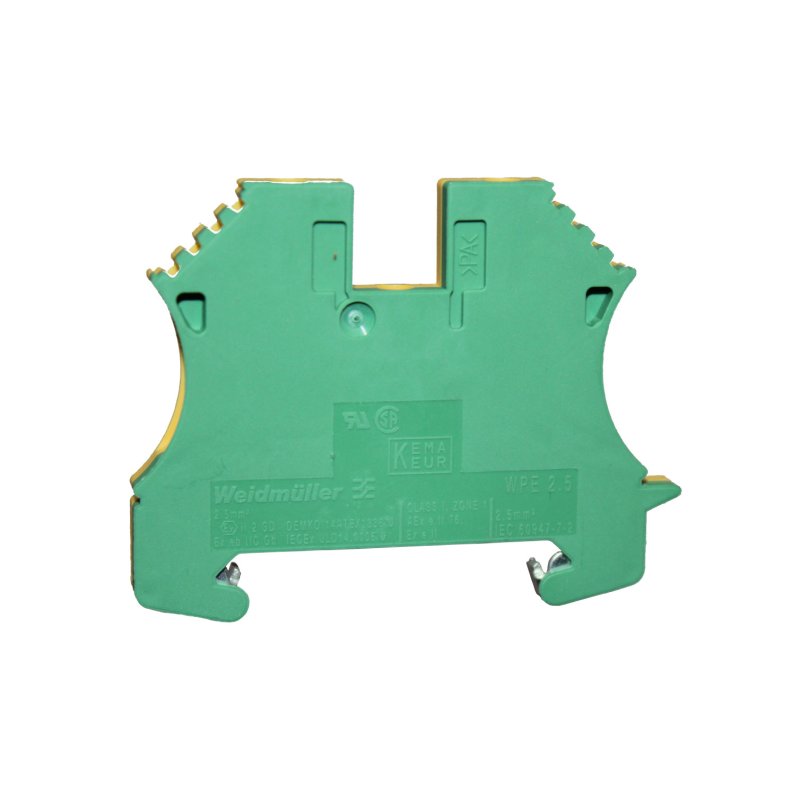 protective conductor-series terminal block 2,5mm² 5,1mm green-yellow, 3 ...
