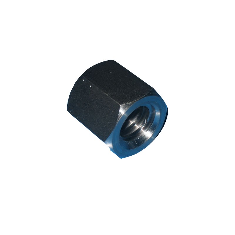 Trapezoidal nut 24x05 left hand thread, machining steel, hexagonal, 15,89