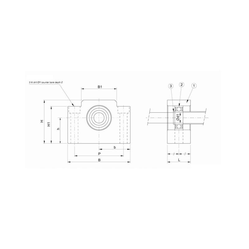 Ball Bearing Mounting Block BF 40 - floating bearing, 216,00